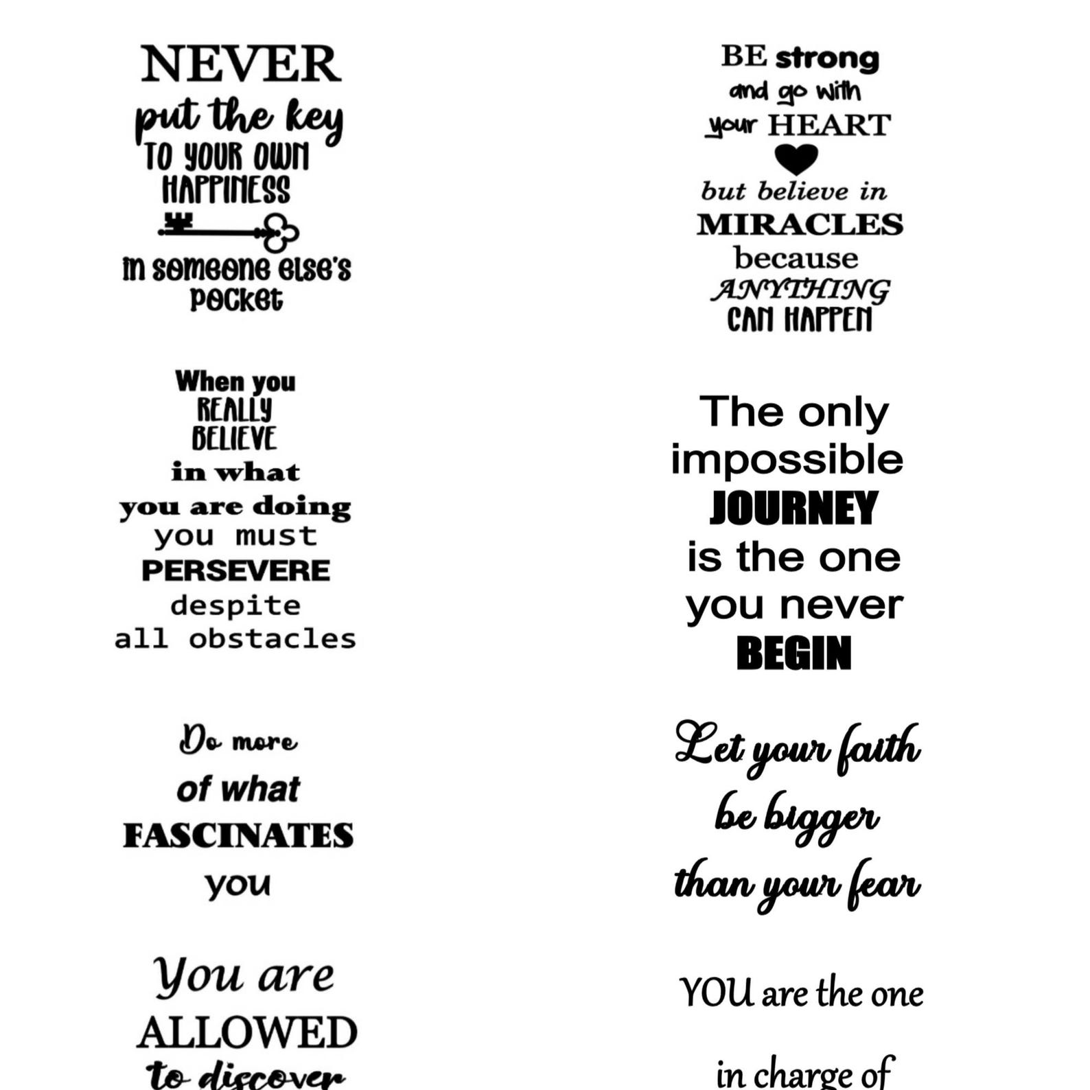 Encouraging Card Inserts Digital Sheet, Printable Card Insert Verses ...