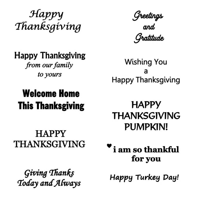 Thanksgiving Sentiments Digital Sheet, Thanksgiving Words and Phrases ...