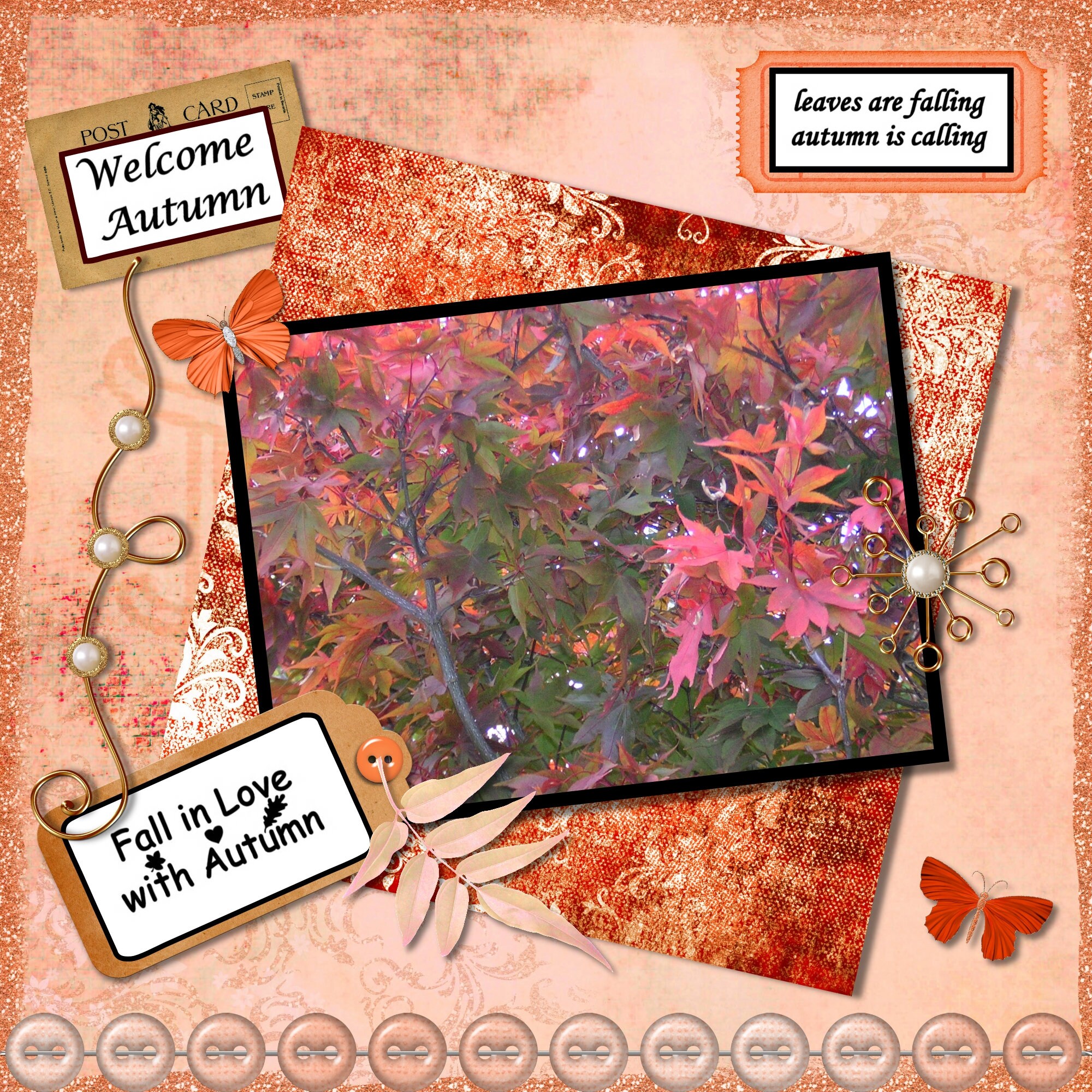 Autumn Sentiments Digital Sheet, Autumn Cardmaking, Printable Fall ...