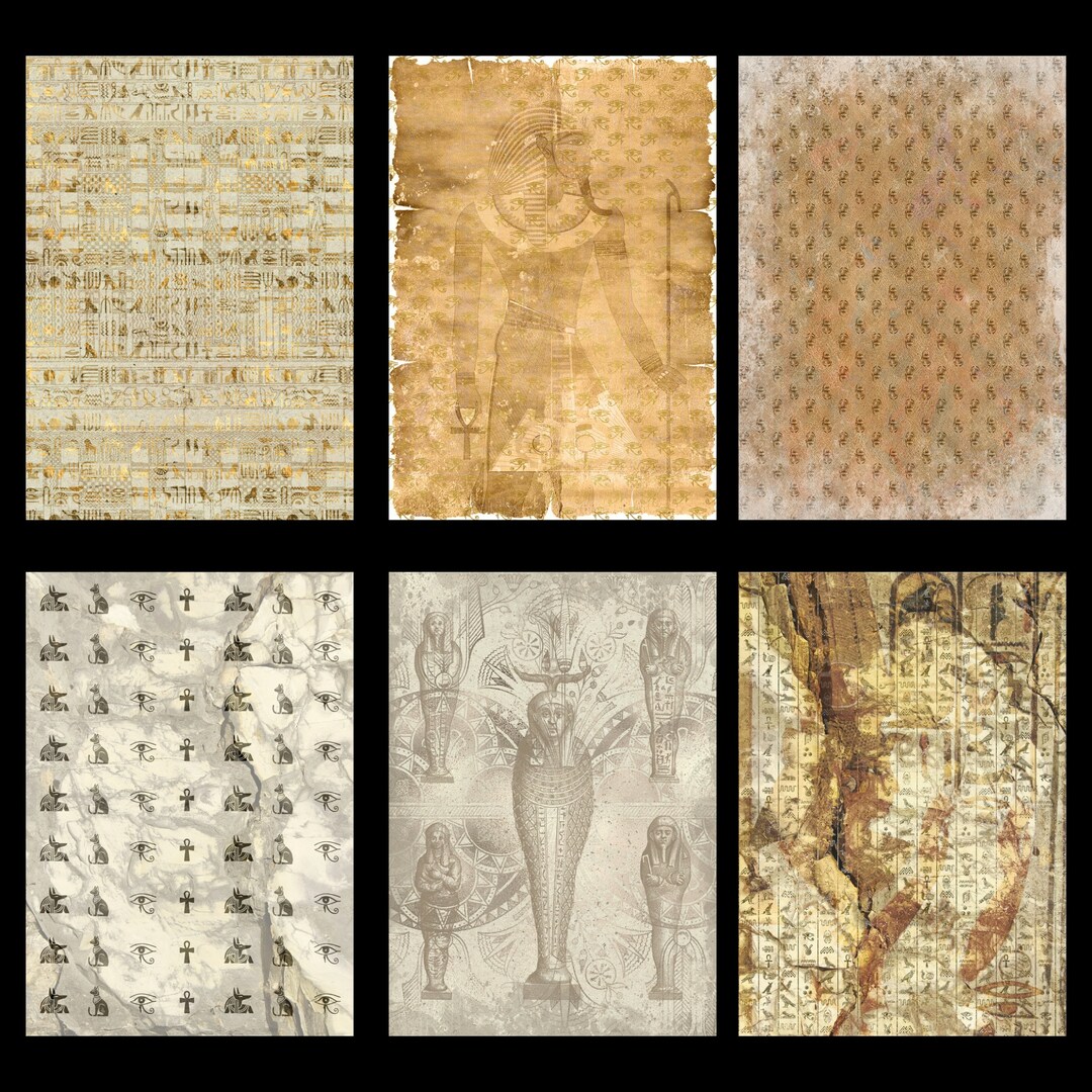 Egyptian Digital A4 Paper Pack, Instant Download Craft Papers ...