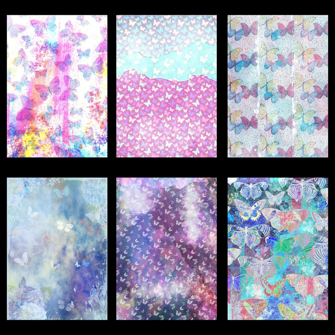 Butterfly Digital A4 Paper Pack, Instant Download Craft Papers ...