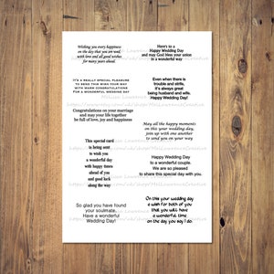 Wedding Card Inserts JPG Sheet, Printable Wedding Card Verses, Inside ...