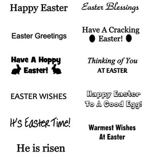 Easter Sentiments Digital Sheet, Printable Greetings Card Sentiments ...