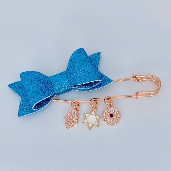 Safety Pin With Hamsa Star Evil Eye - Etsy