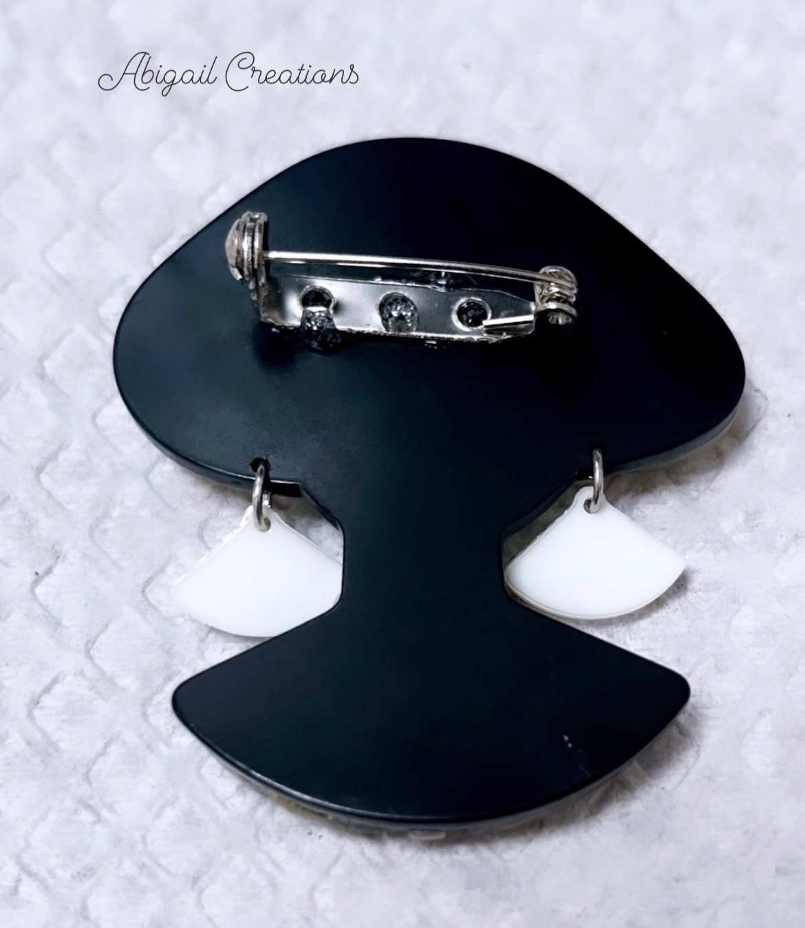 Modern Girl With Glasses Brooch | Vintage Fashion Pin | Acrylic Jewelry ...