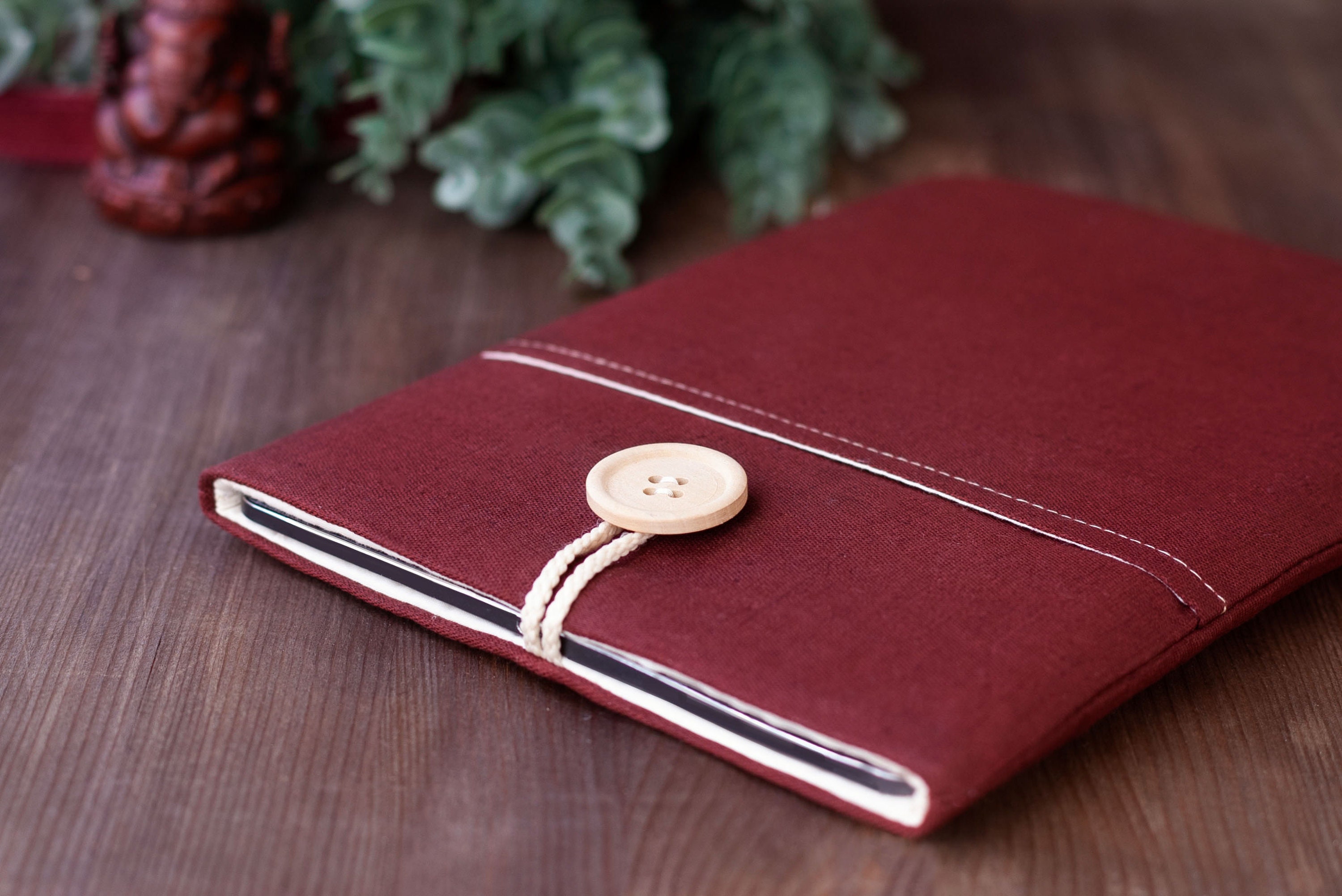 Dark Red Laptop Case Handmade HP Laptop Cover Padded Dell | Etsy