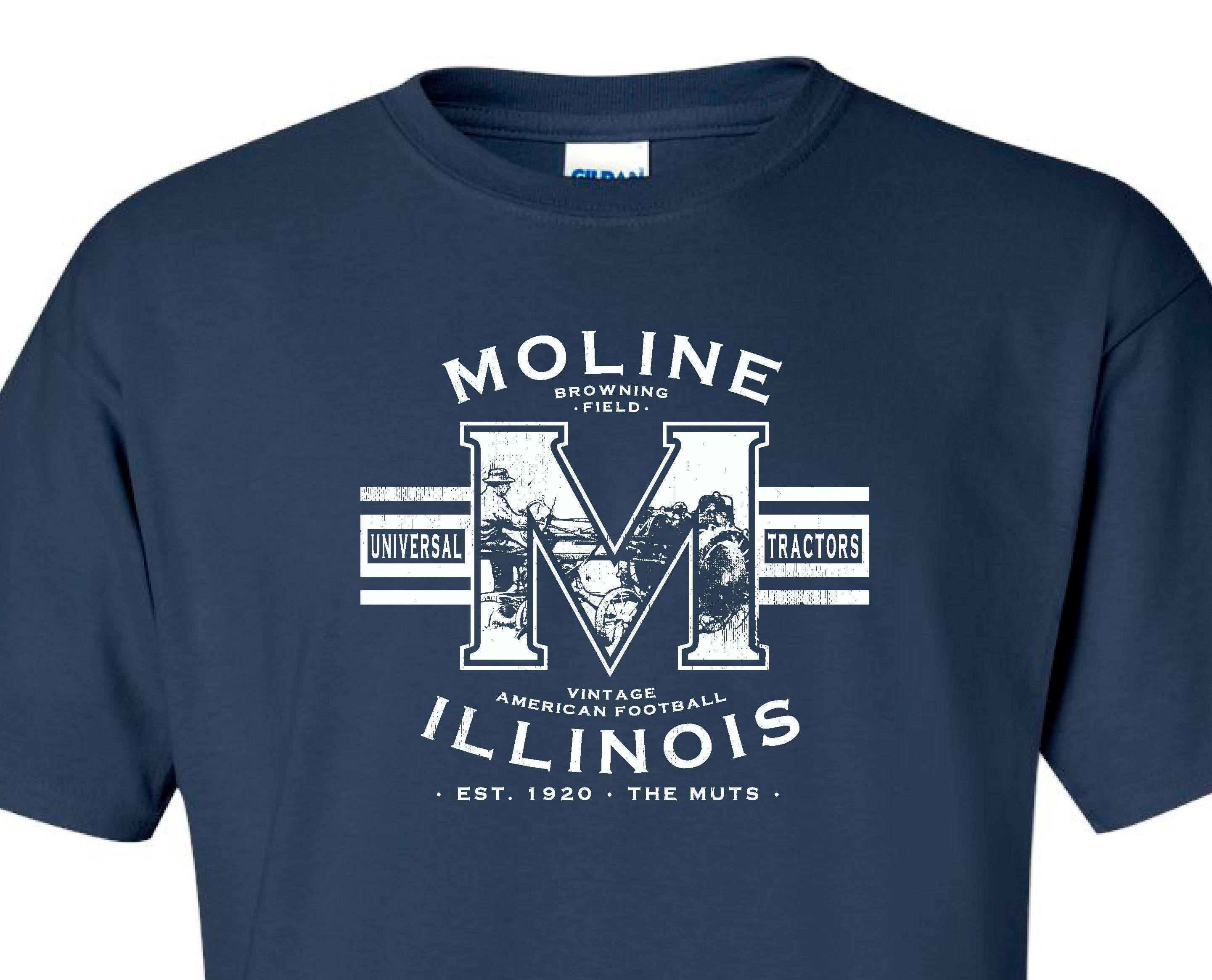 Moline Illinois Football 1920's t-shirt Vintage Clothing | Etsy