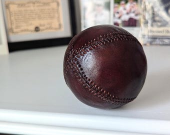 Vintage Leather Baseball - Etsy