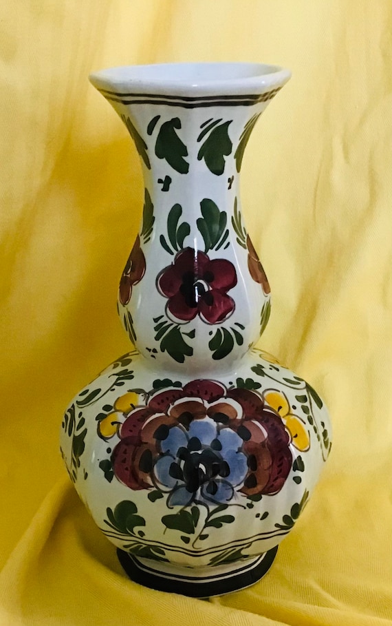 Delft Polychrome Vase 10.5 Inches Tall - Etsy