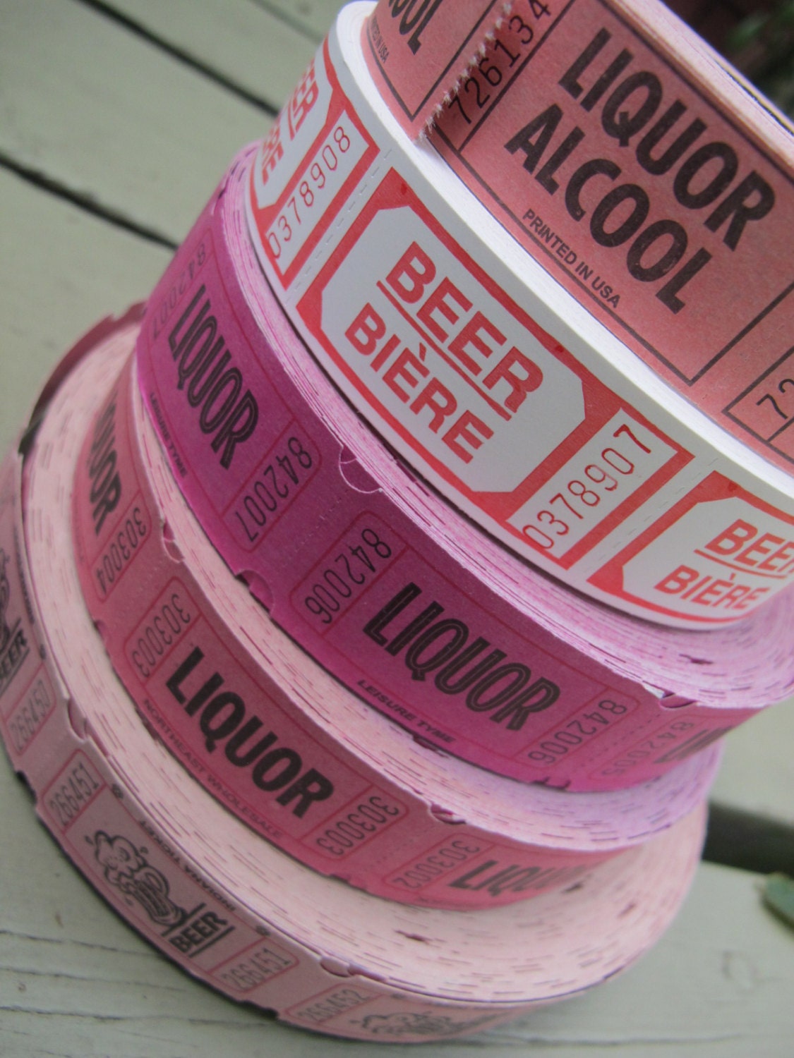 Pink Beer Liquour Alcohol Tickets (choice of Style) / Pink Beer Tickets ...