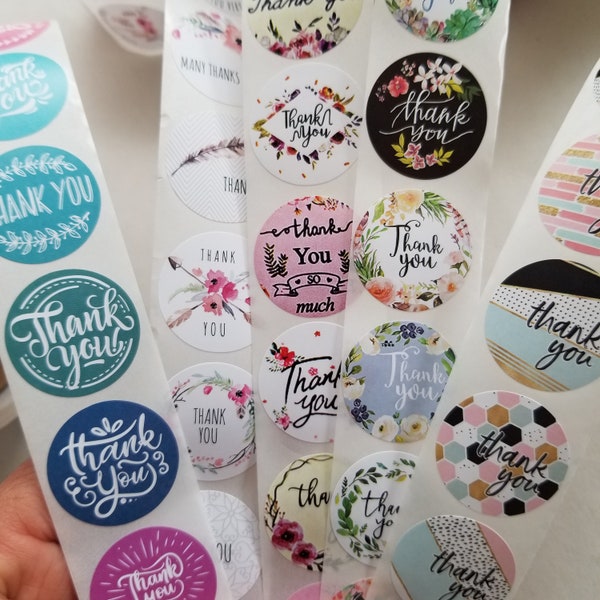 Thank You Stickers - Etsy