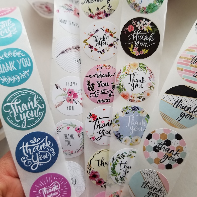 Thank You Sticker - Etsy