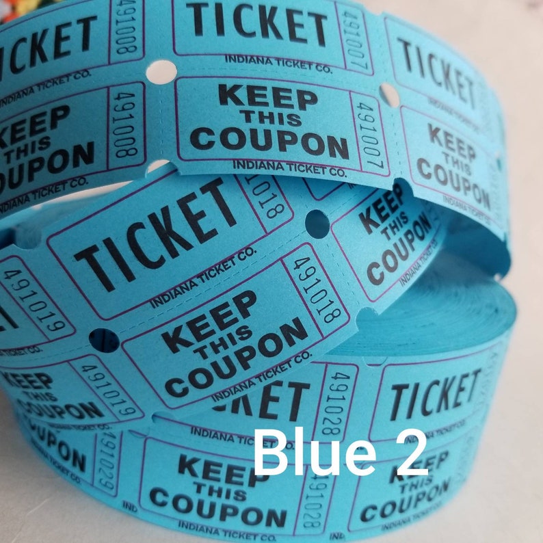 Two Part Tickets (choice of Quantity) / Choice of Colour / Numbered ...