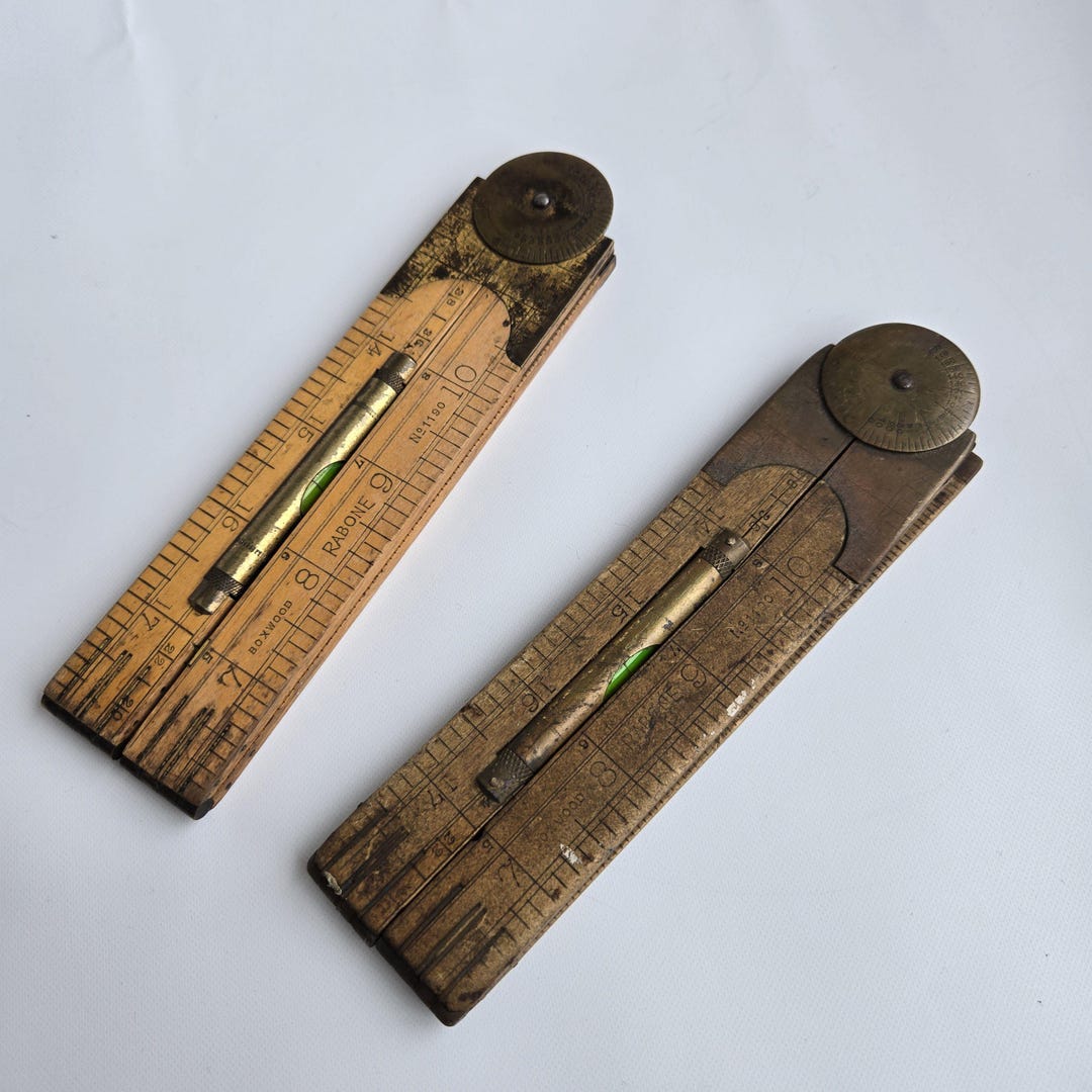 Vintage 24 Inch Rabone Boxwood Folding Ruler With Spirit Level - Etsy