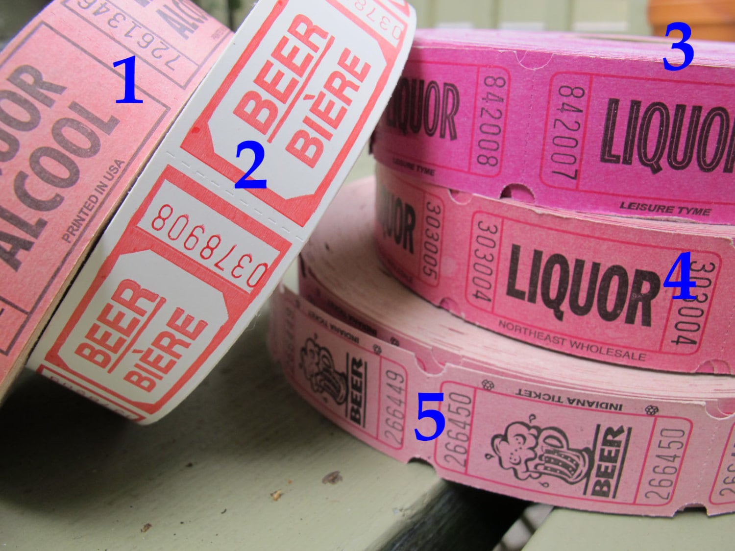 Pink Beer Liquour Alcohol Tickets (choice of Style) / Pink Beer Tickets ...