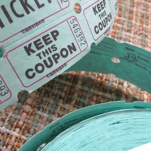 Two Part Tickets (choice of Quantity) / Choice of Colour / Numbered ...