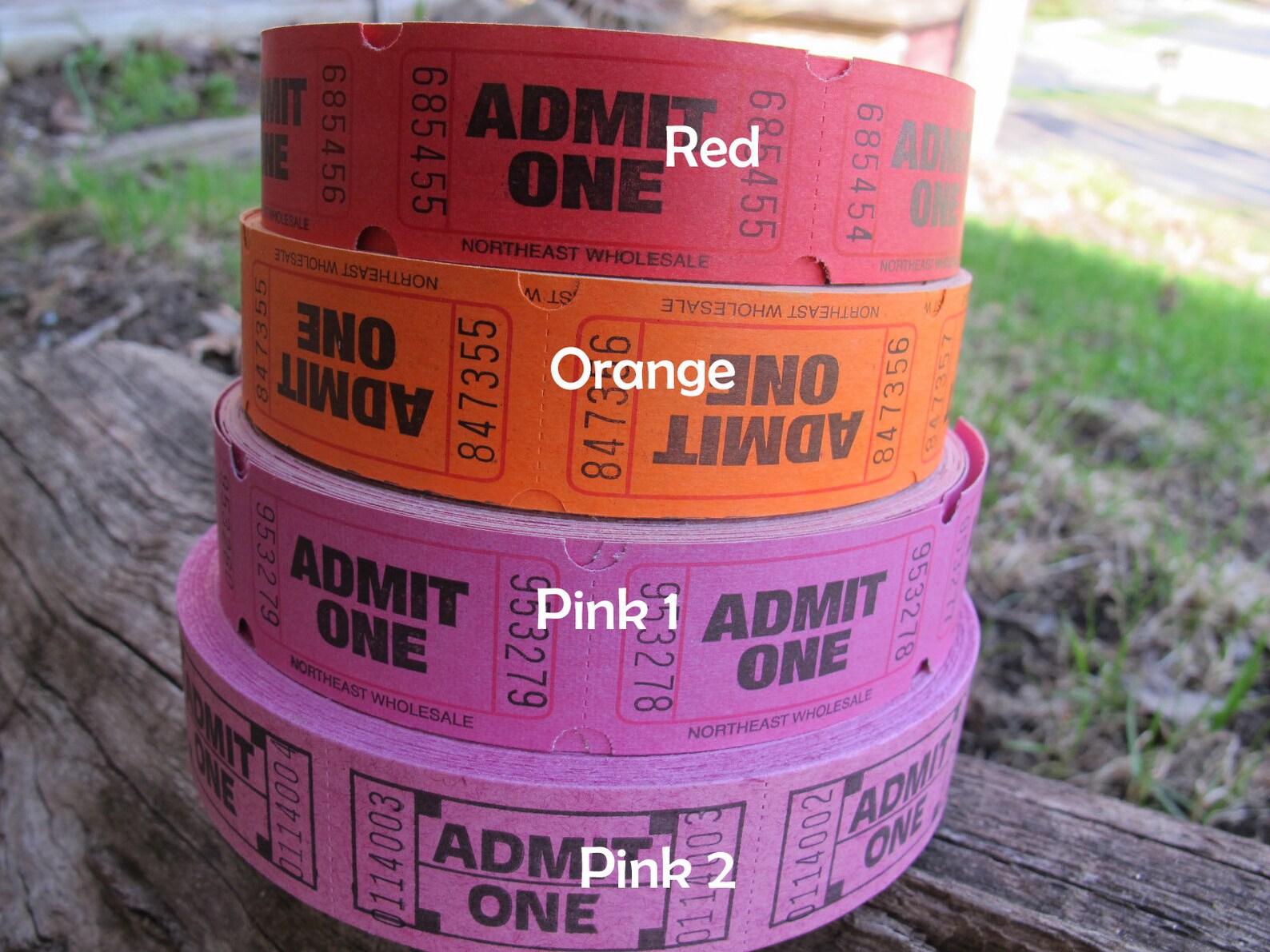 Admit One Tickets choice of Colour / Red Admit One Tickets / - Etsy