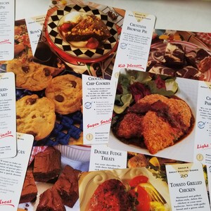 Vintage 1990's recipe cards collection 8 cards / Healthy | Etsy