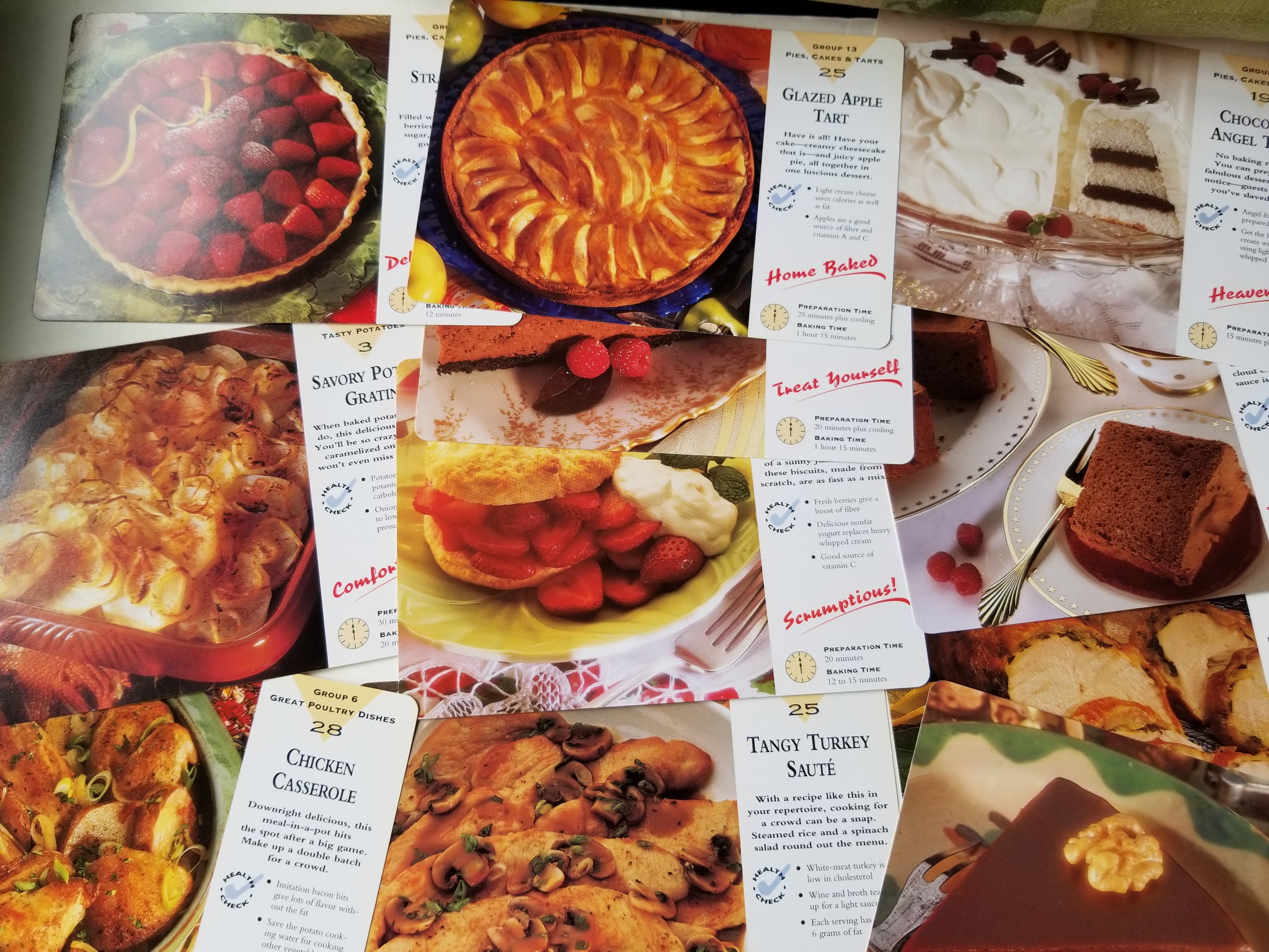 Vintage 1990's recipe cards collection 8 cards / Healthy | Etsy