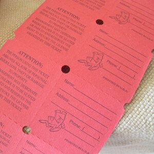 Colored Two Part Raffle Tickets (choice of Quantity) / Numbered Raffle ...