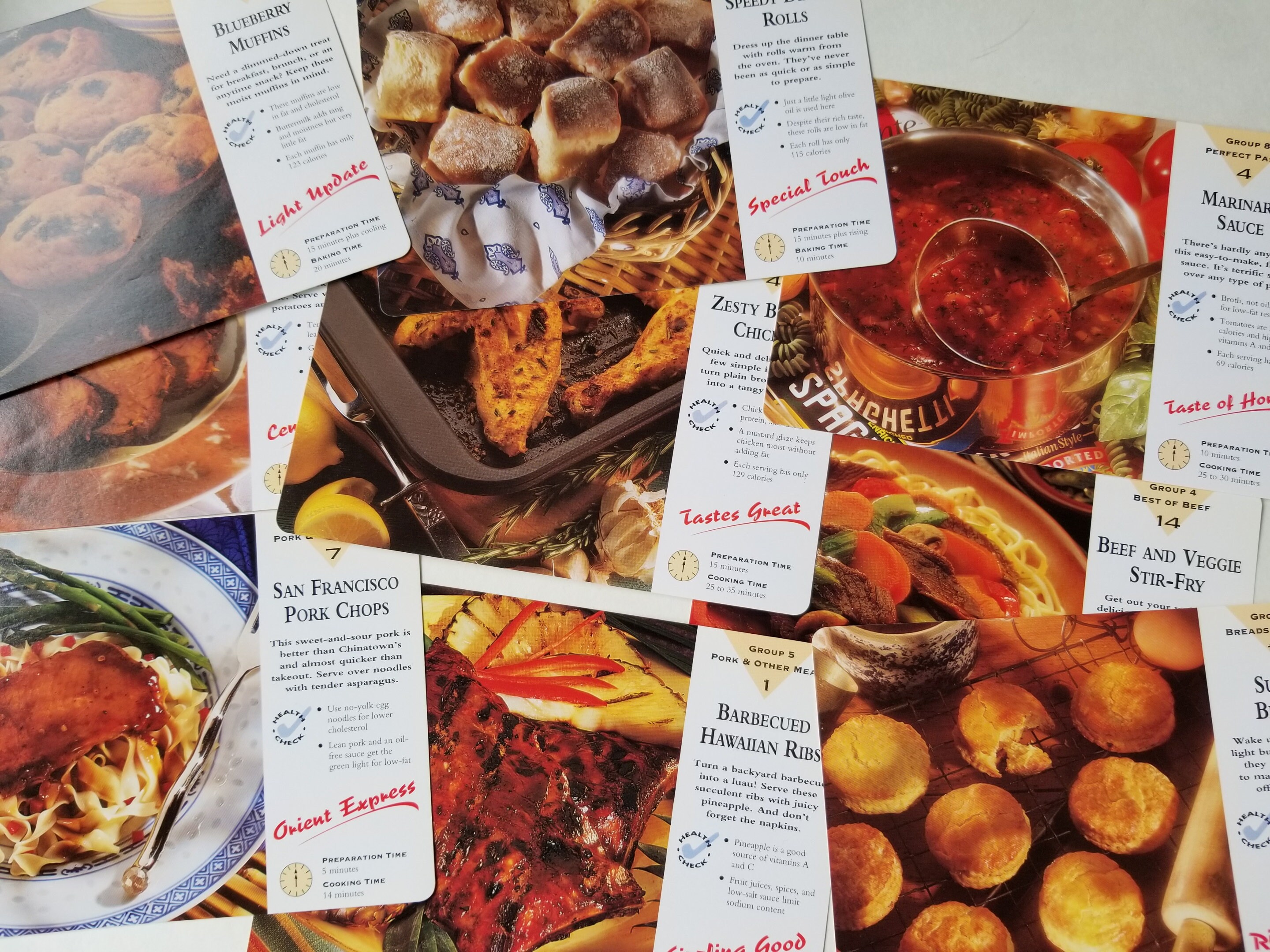 Vintage 1990's recipe cards collection 8 cards / Healthy | Etsy