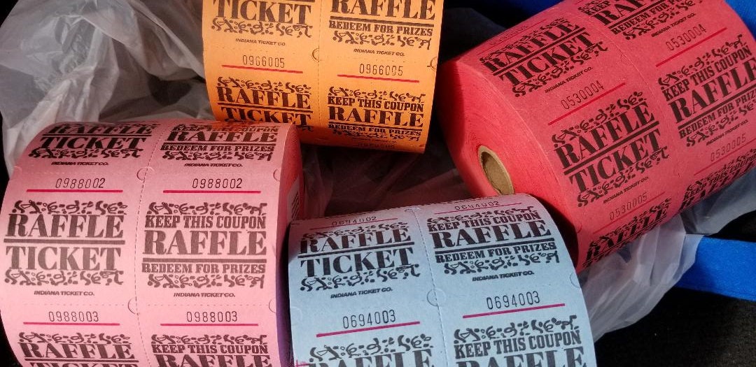 Colored Two Part Raffle Tickets (choice of Quantity) / Numbered Raffle ...