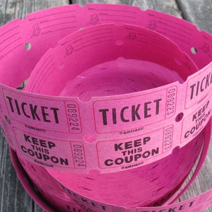 Two Part Tickets (choice of Quantity) / Choice of Colour / Numbered ...