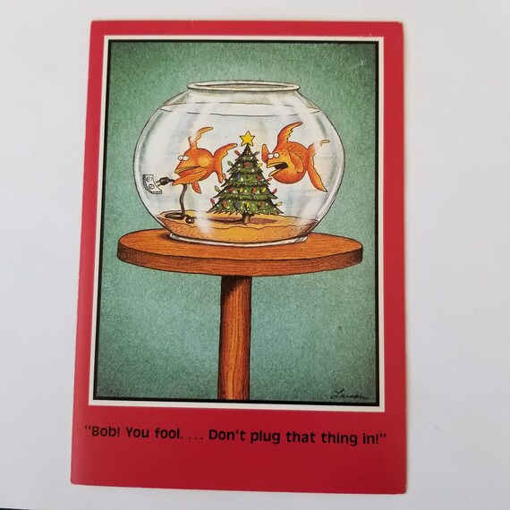 Far Side by Gary Larson Christmas Card / Goldfish Bowl | Etsy