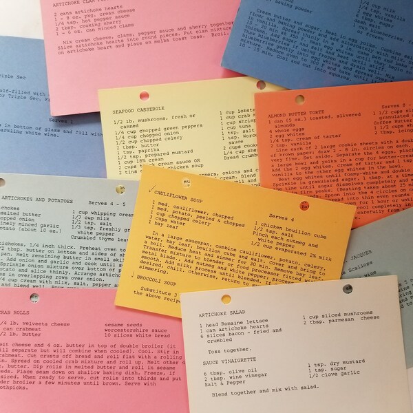 Recipe Cards - Etsy Canada