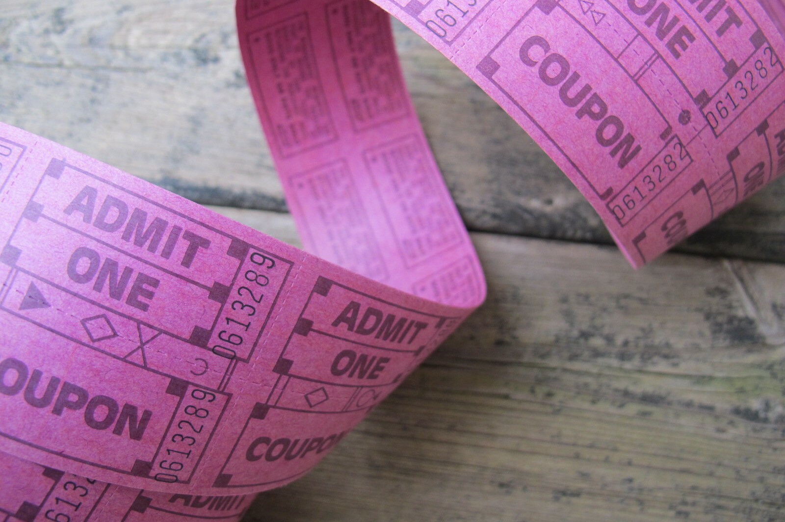 Two Part Tickets (choice of Quantity) / Choice of Colour / Numbered ...