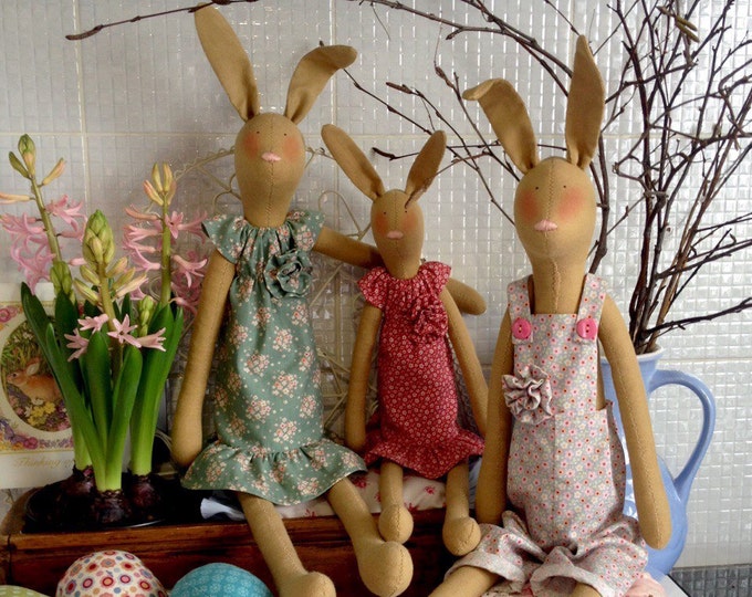 Tilda Hare Easter Bunny Rabbit Gift for Daughter Kids Easter Decor ...