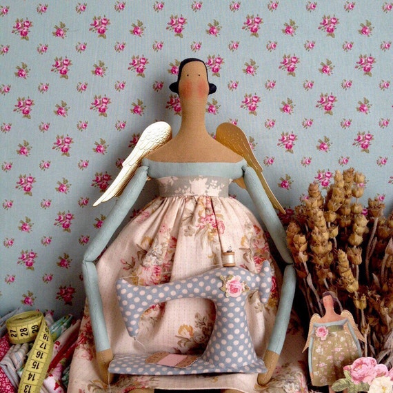 Toys & Games Dolls girls birthday gift Handmade textile dolls Interior ...