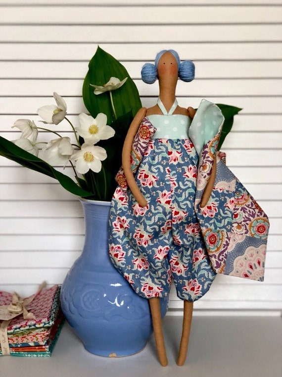 Rag Doll Tilda Doll Summer Decorations Decorative Doll Grandma | Etsy