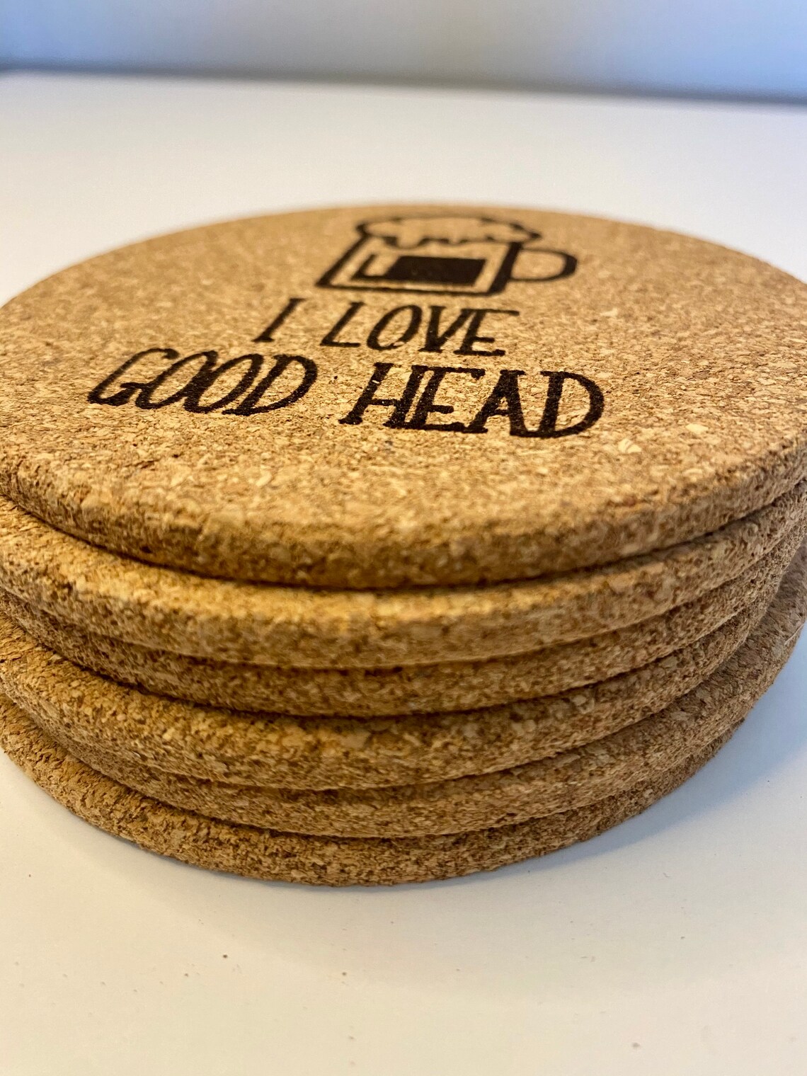 Beer Themed Funny Cork Coasters Set of Six Custom Funny | Etsy