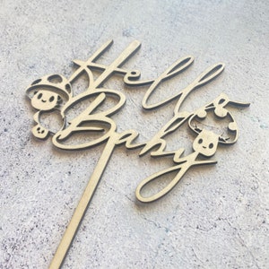 Hello Baby Mushroom Woodland Cake Topper - Etsy