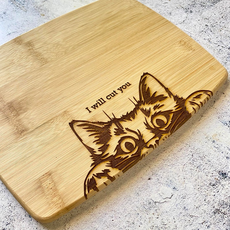 Cat Cutting Board - Etsy