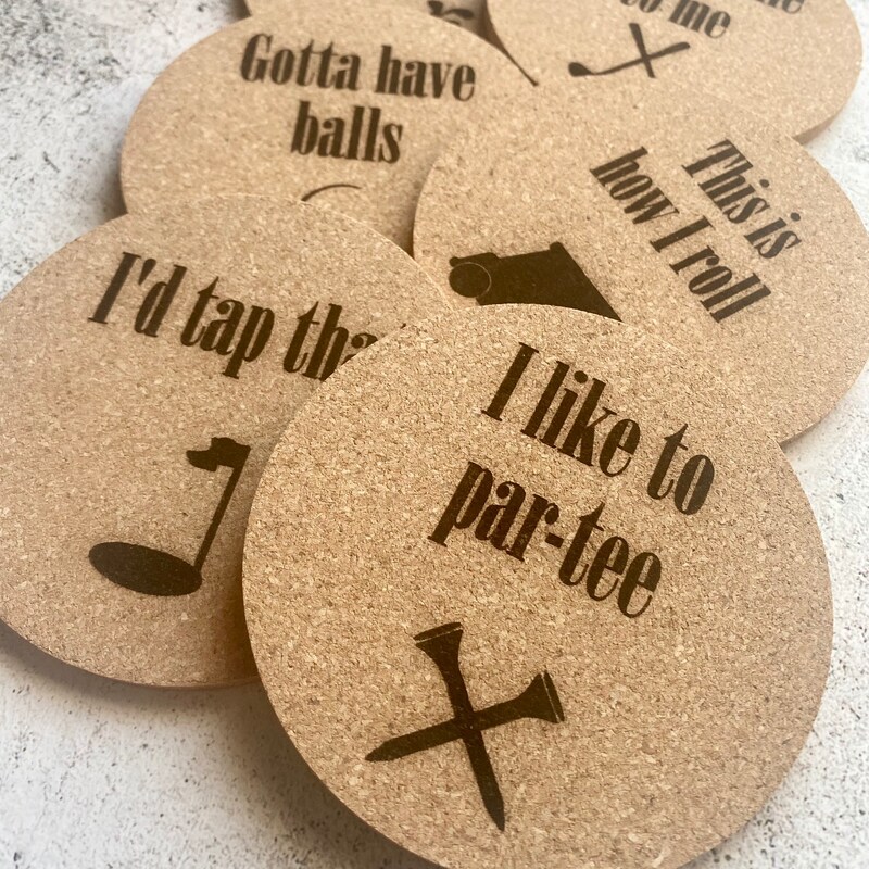 Golf Themed Drink Coaster - Etsy