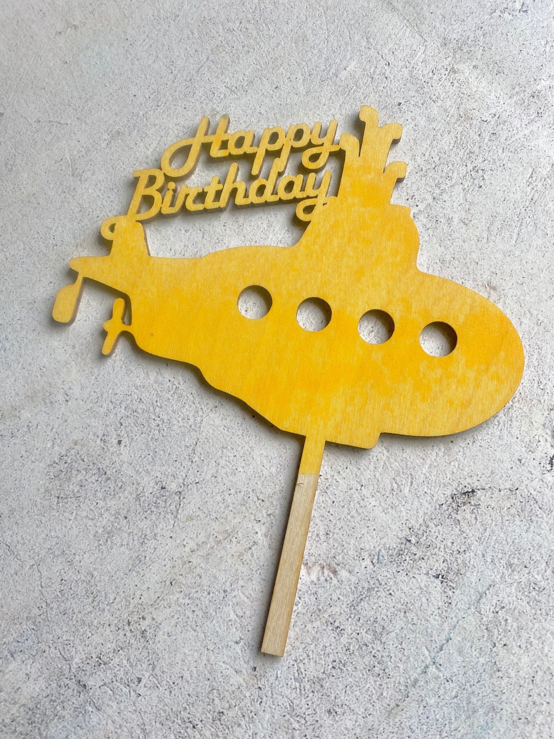 Yellow Submarine Cake Topper - Etsy