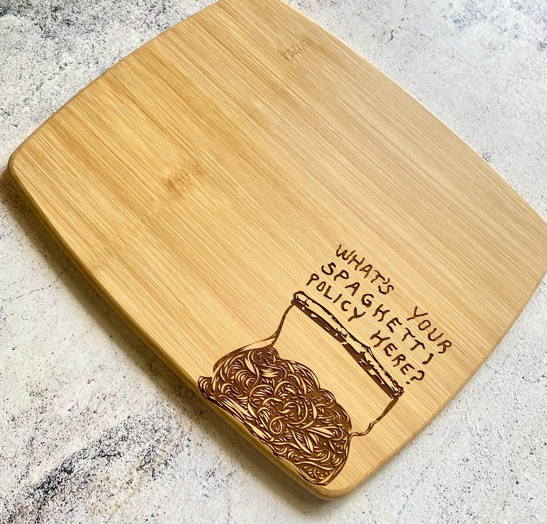 What's Your Spaghetti Policy Here Bamboo Cutting Board, Always Sunny - Etsy