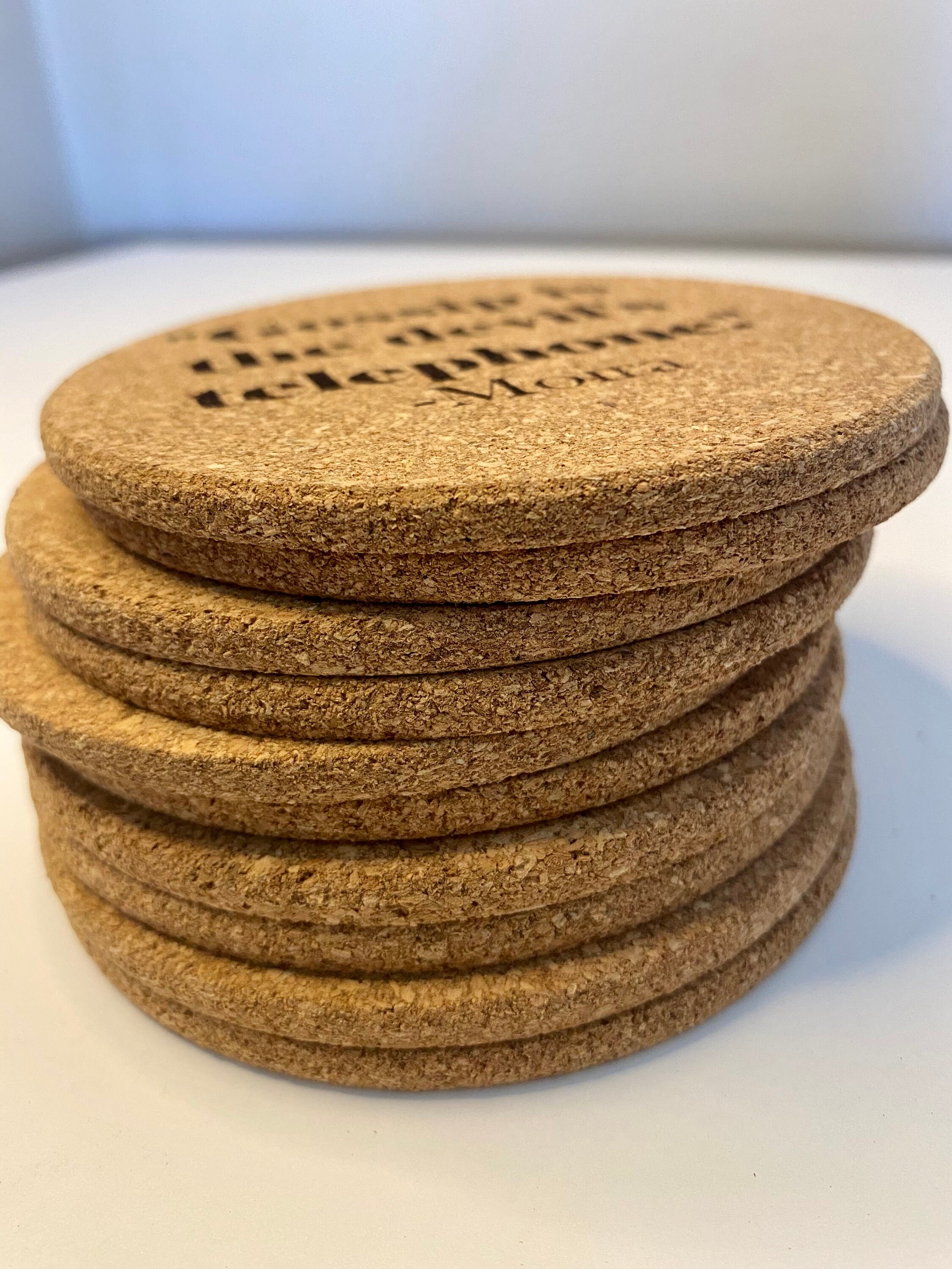Set of Ten Schitts Creek Cork Coasters Custom Engraved Funny - Etsy