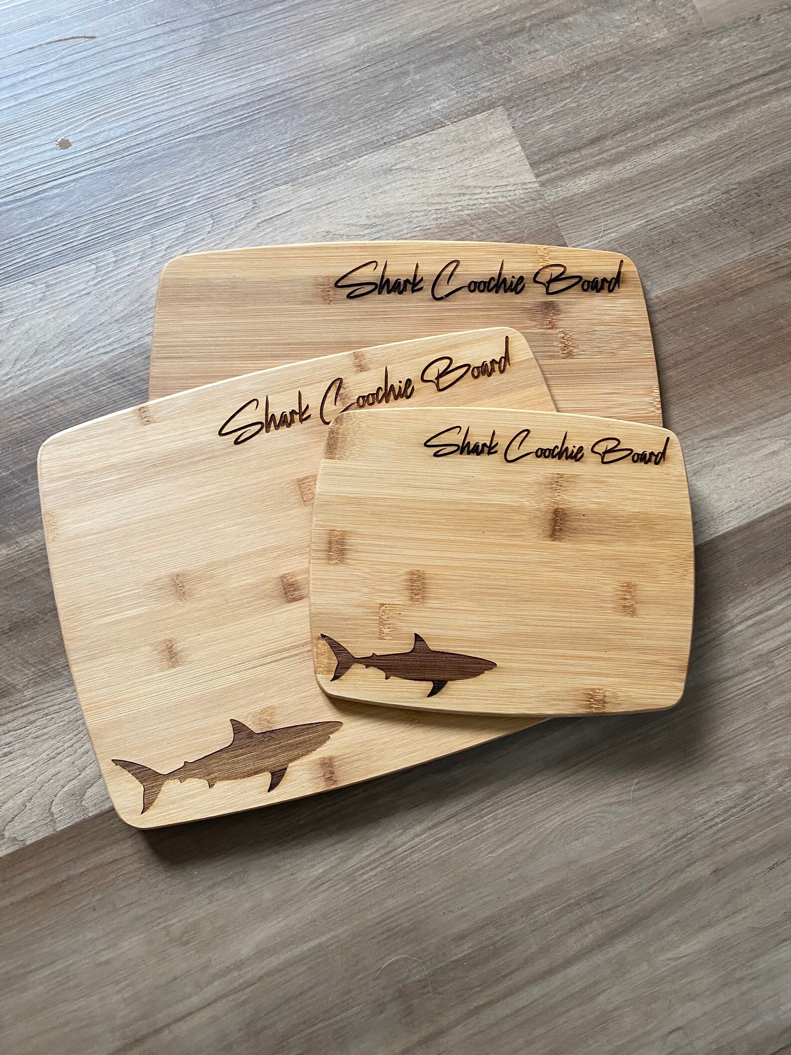 Shark Coochie Board Bamboo Cutting Board Custom Bamboo | Etsy