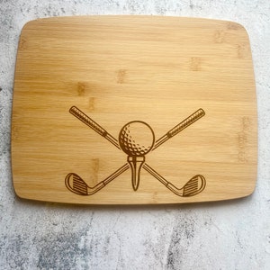 Golf Themed Bamboo Cutting Board - Etsy