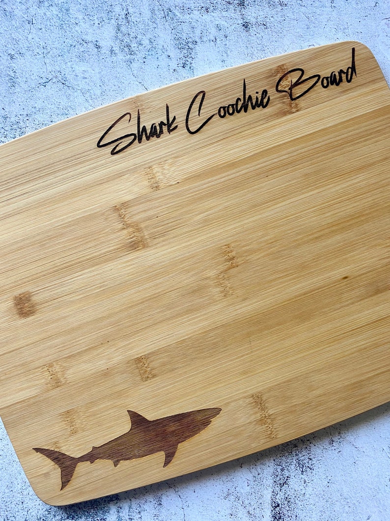 Shark Coochie Bamboo Cutting Board - Etsy