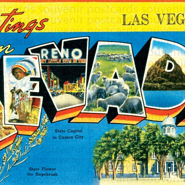 Las Vegas Postcard - Etsy