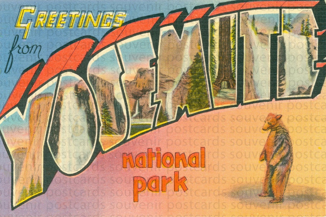 Yosemite, Yosemite Postcard, Vintage Yosemite Postcards, Yosemite ...