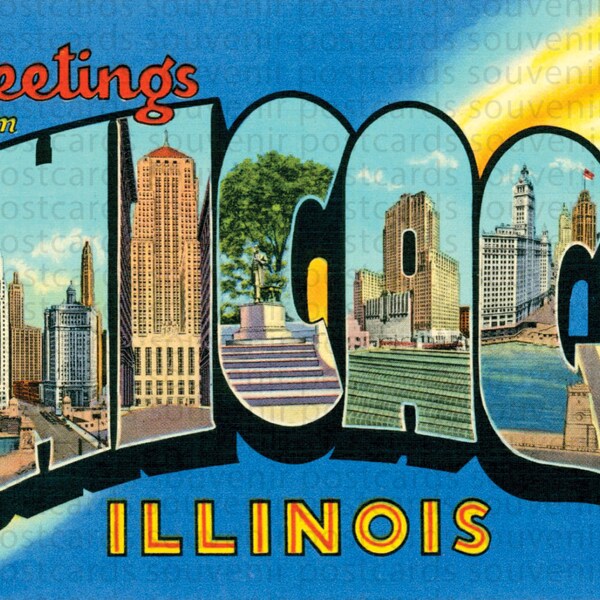 Chicago Postcard - Etsy