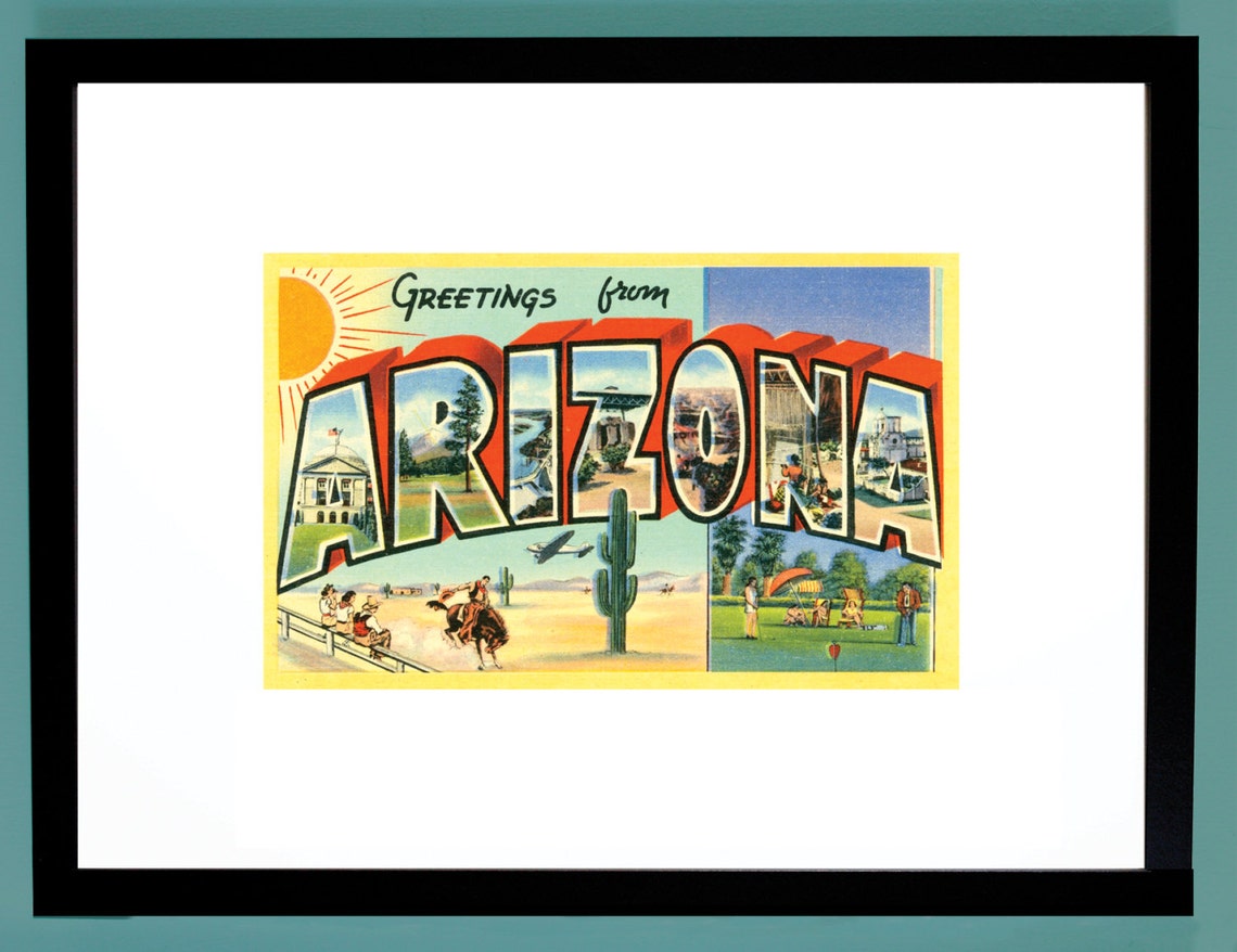 Arizona, Arizona Postcard, Arizona Souvenir Postcard, Arizona Vintage ...