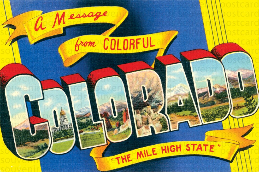 Colorado Postcard, Colorado Postcards, Colorado, Colorado Vintage ...