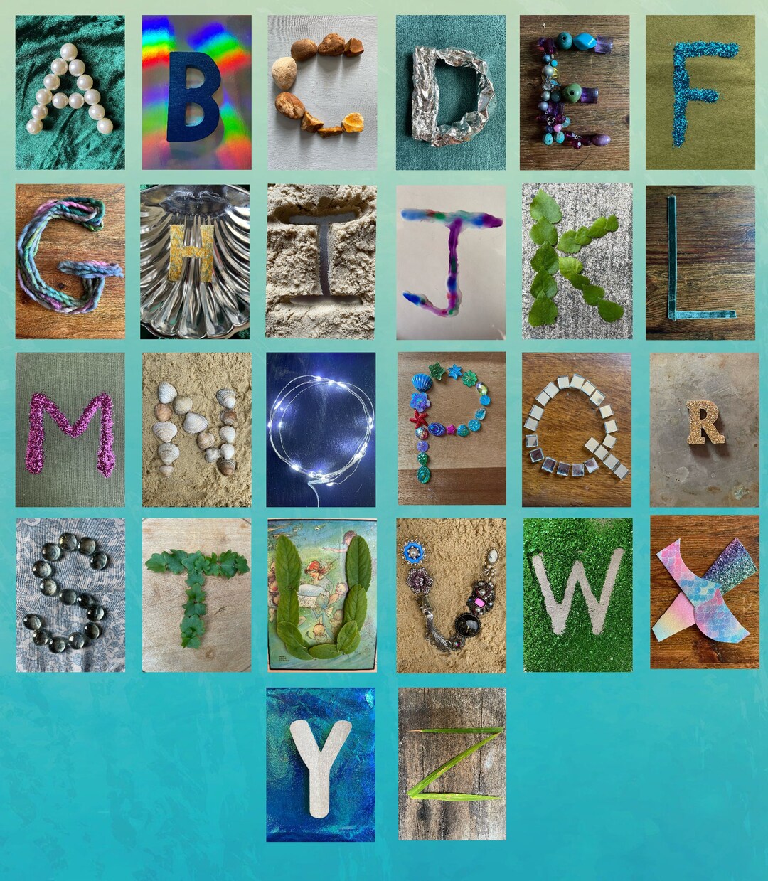 Mermaid Sea Treasure Pirate Alphabet Cards Printable Digital Download ...