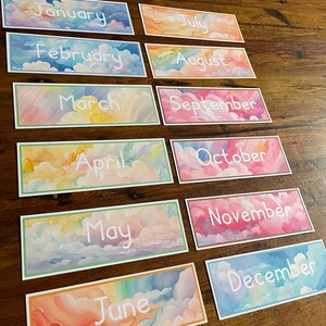 Months of the Year Calendar Cards Printable Classroom Resource Eyfs ...